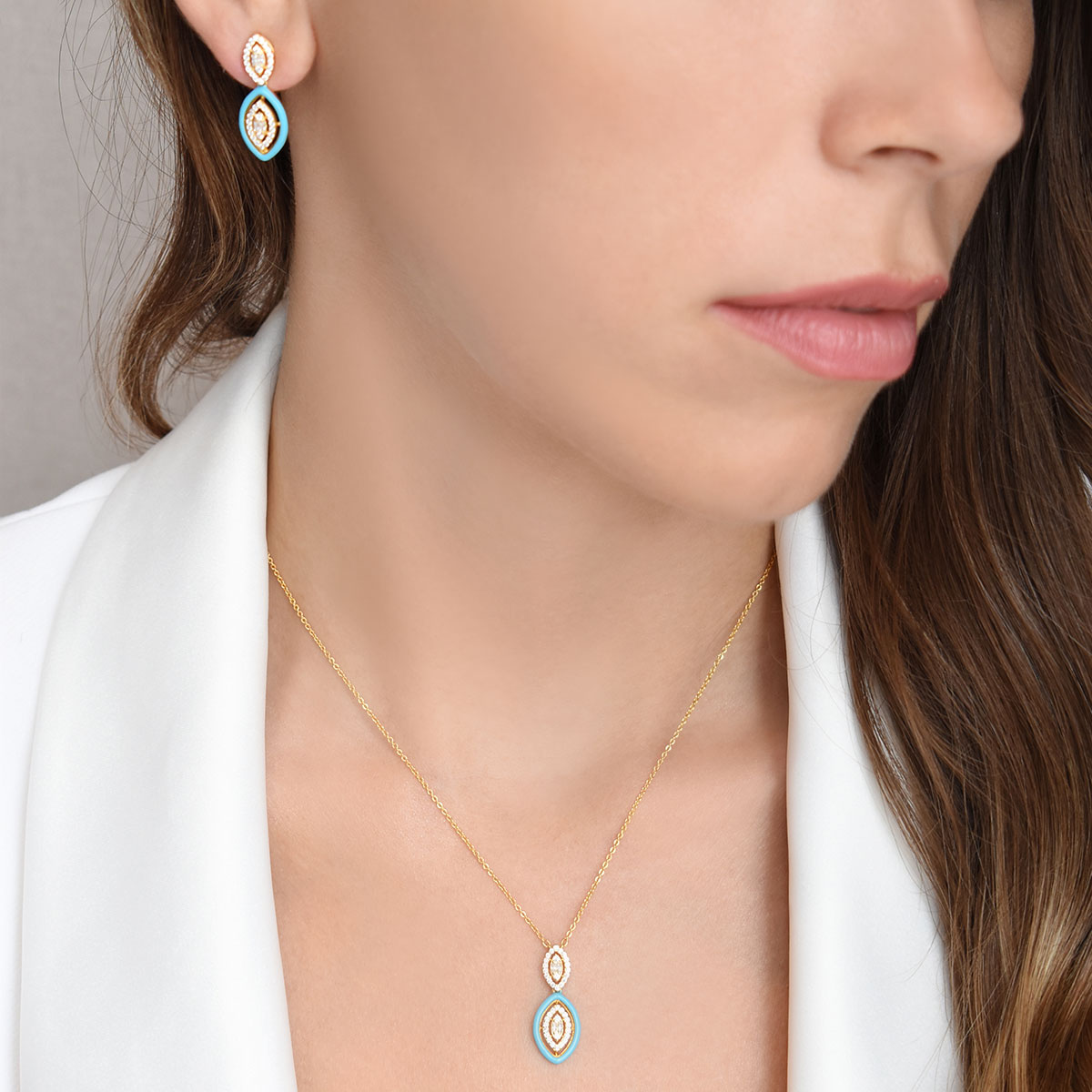 Allesha Necklace And Earring Set - Mighzalalarab